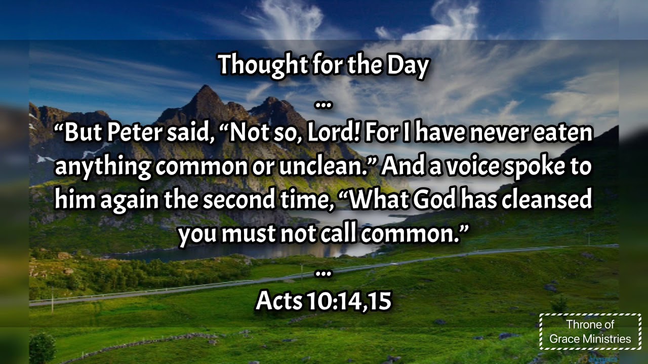 What God Has Cleansed You Must Not Call Common Acts 10 14 15 what-god-has-cleansed-you-must-not-call-common-acts-10-14-15