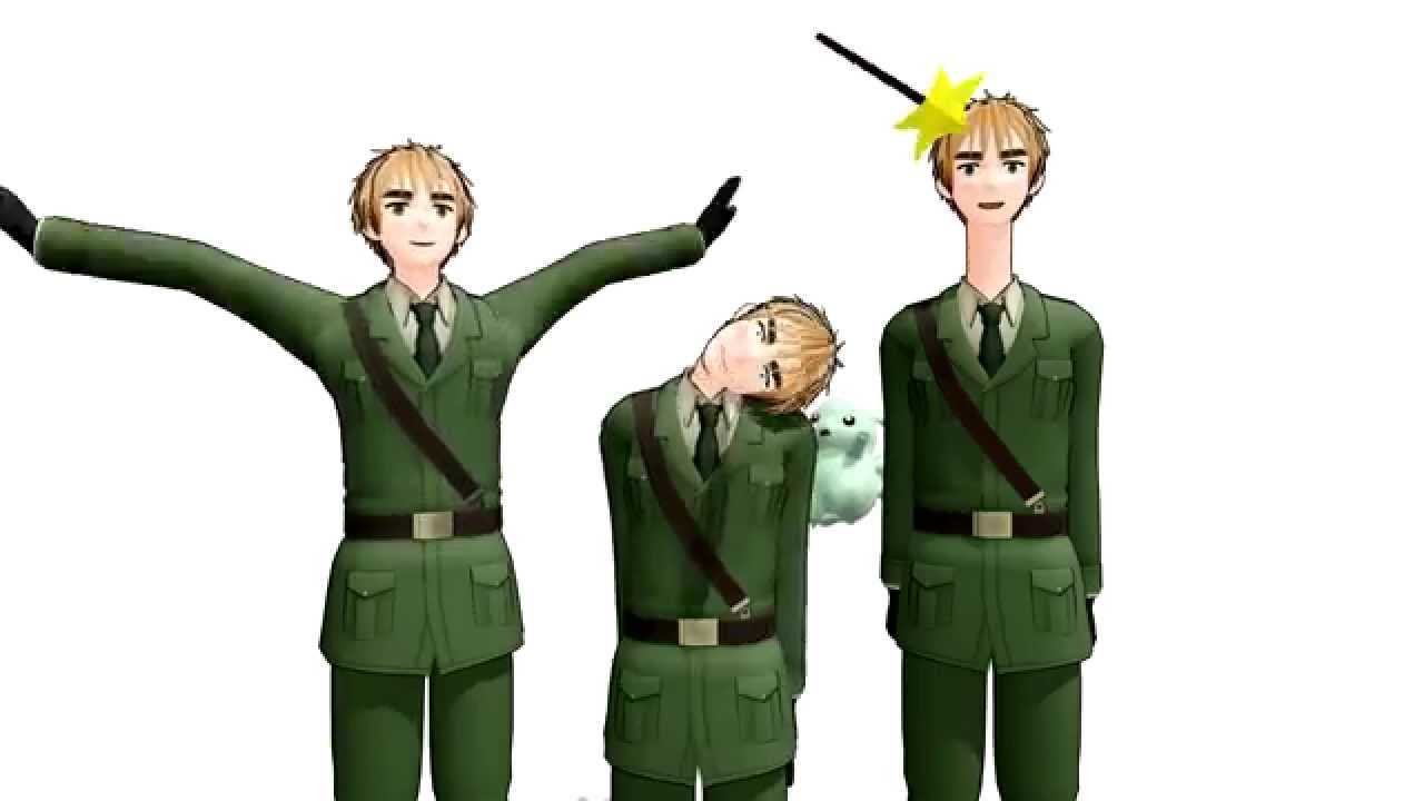 [APH] [MMD] Flying Mint Bunny is fighting with an evil magic wand ...