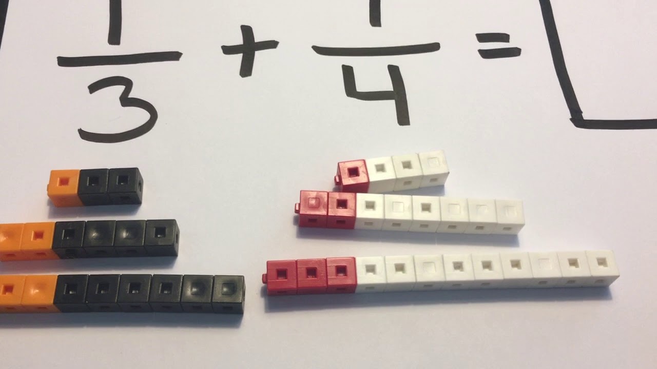 Addition af brøker med centicubes - YouTube