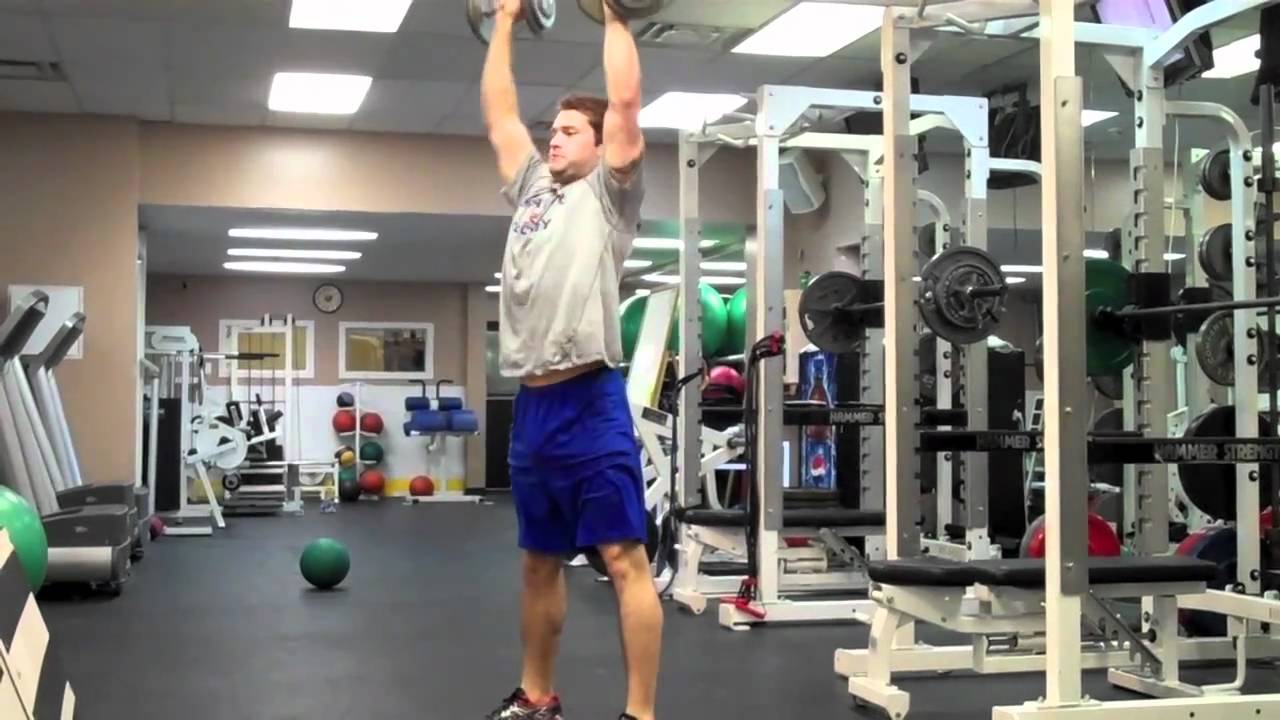 Squat To Shoulder Press - YouTube