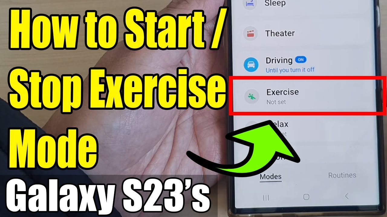 Galaxy S23's: How to Start/Stop EXERCISE MODE - YouTube