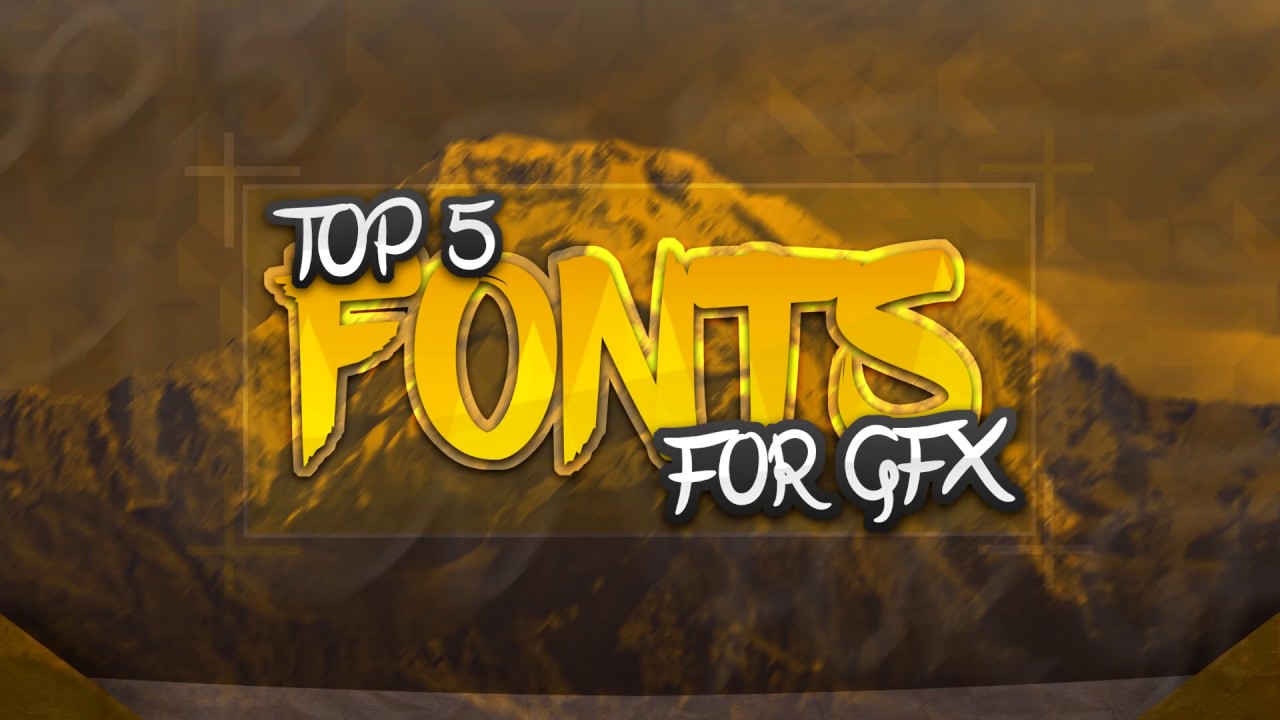 Top 5 Fonts For GFX Design #2 (Free Download) - YouTube
