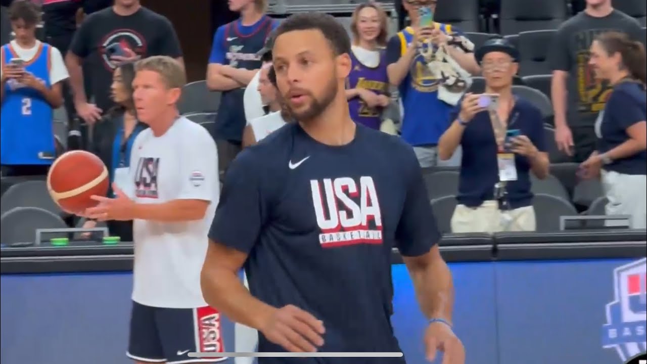 STEPH CURRY, DEVIN BOOKER SHOOT TOGETHER FOR TEAM USA SHOWCASE AGAINST TEAM CANADA; LIGHTS OUT ...