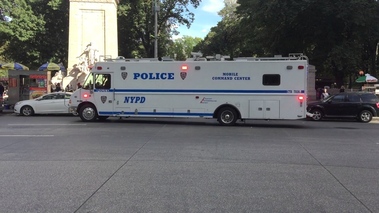 RARE CATCH OF THE BRAND NEW NYPD CTB MOBILE COMMAND CENTER ARRIVING FOR ...