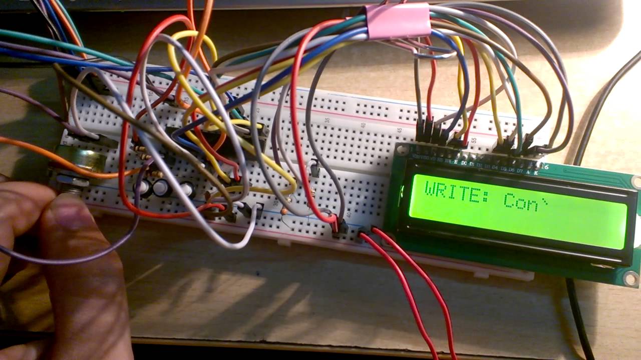 Type text with Variable Resistor, Display on LCD || PIC - YouTube