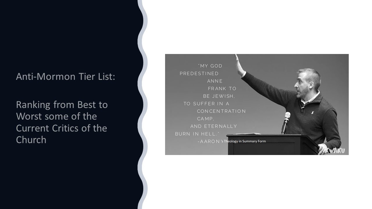 Anti-Mormon Tier Listing - YouTube