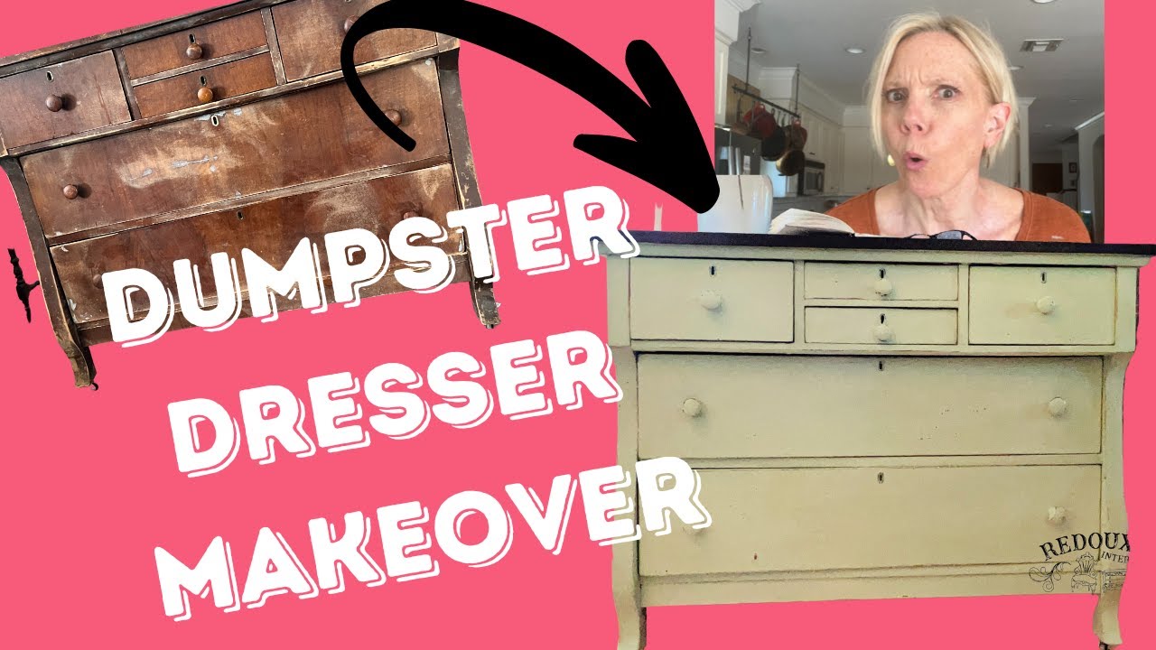 Trash To Treasure Dresser Makeover - YouTube