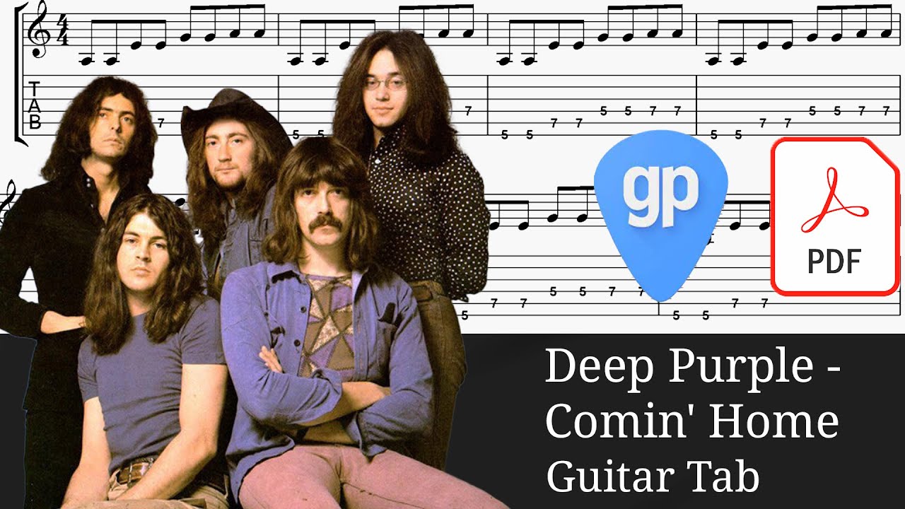 Deep Purple - Comin' Home Guitar Tabs [TABS] - YouTube