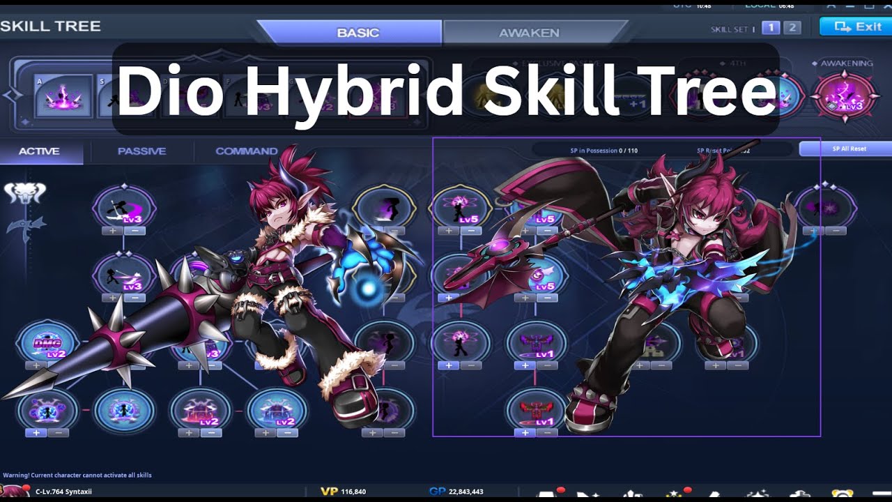 Grand Chase Classic Dio Hybrid Skill Tree 06 18 2025 Youtube