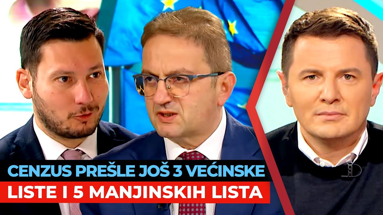 Cenzus prešle još tri većinske liste i pet manjinskih listaI Srđan ...