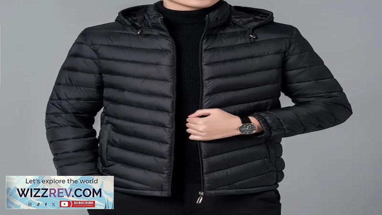 Men's Down Jacket Casual Padding Warm Parkas Lightweight Puffer Male ...
