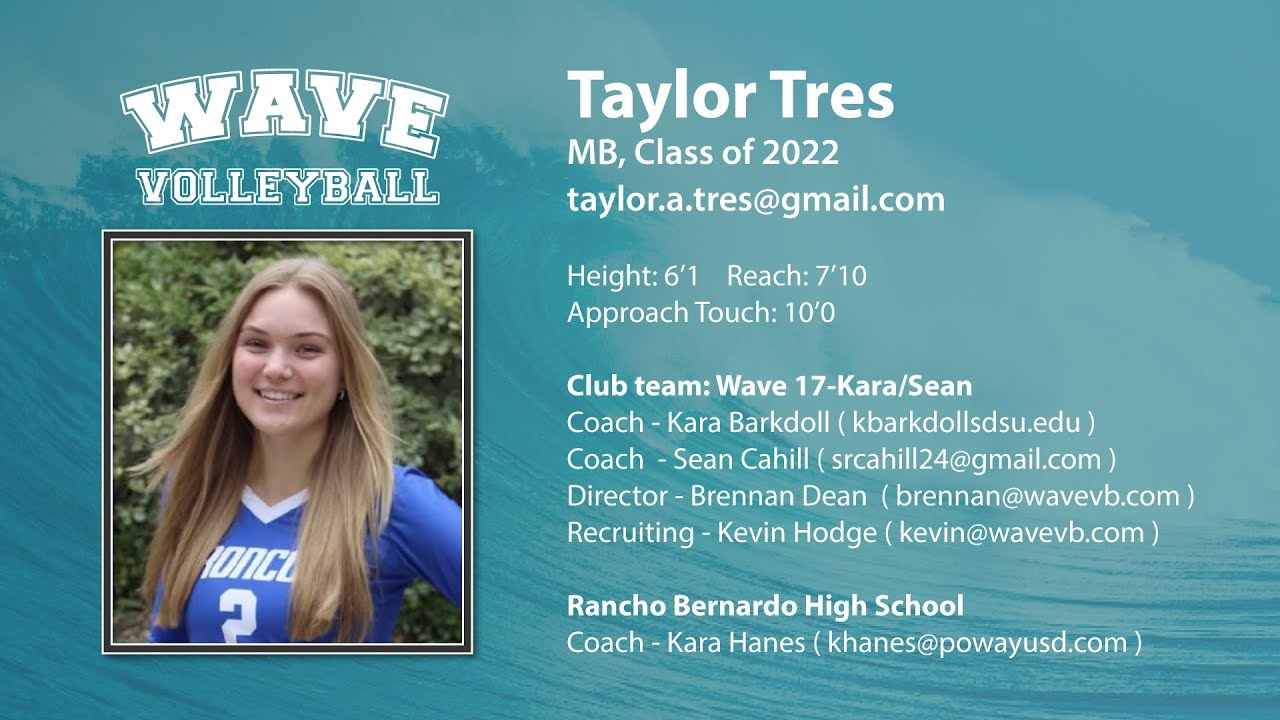 Taylor Tres, Class 2022 - Volleyball Highlights - April 2021 - YouTube
