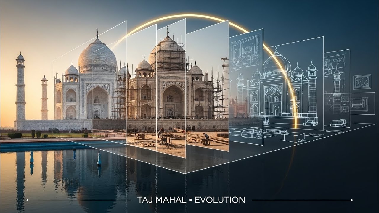 Taj Mahal Evolution: From Foundation to Final Wonder #tajmahal # ...