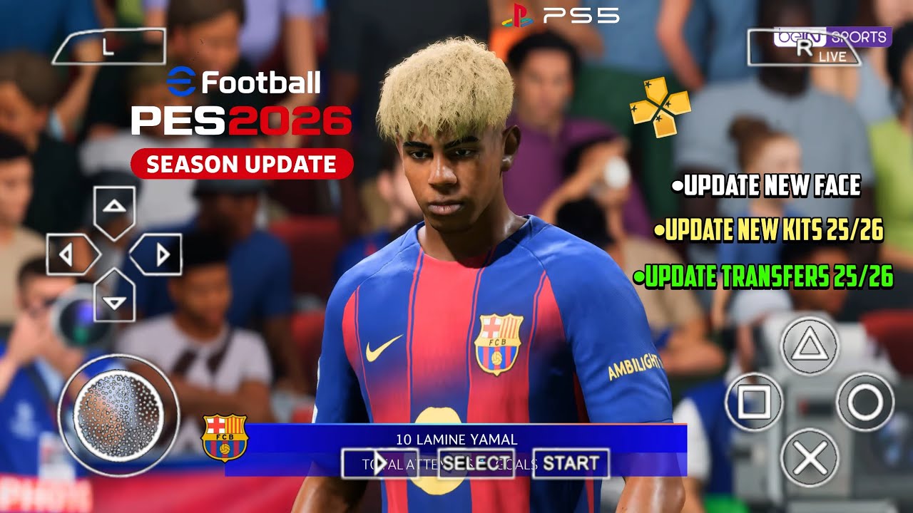 eFootball PES 2026 PPSSPP Android Offline Full Update UCL & Leagues ...