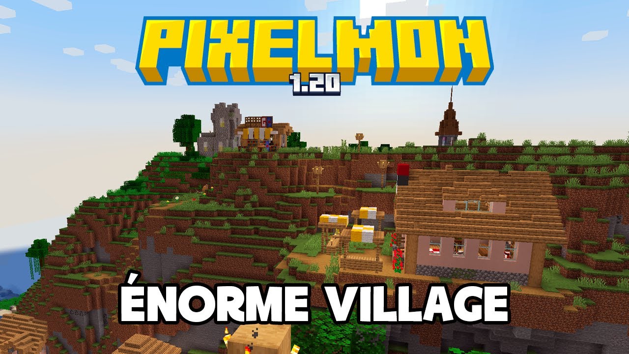 J'ai découvert un ÉNORME VILLAGE sur PIXELMON ! - YouTube