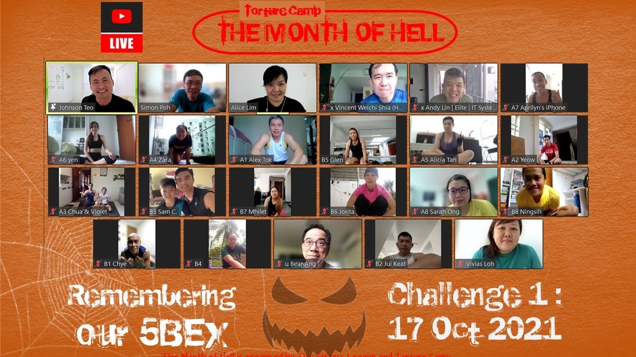 [Live] Month of Hell Challenge 1 : 1,000 reps of 5 Basic Exercises ...