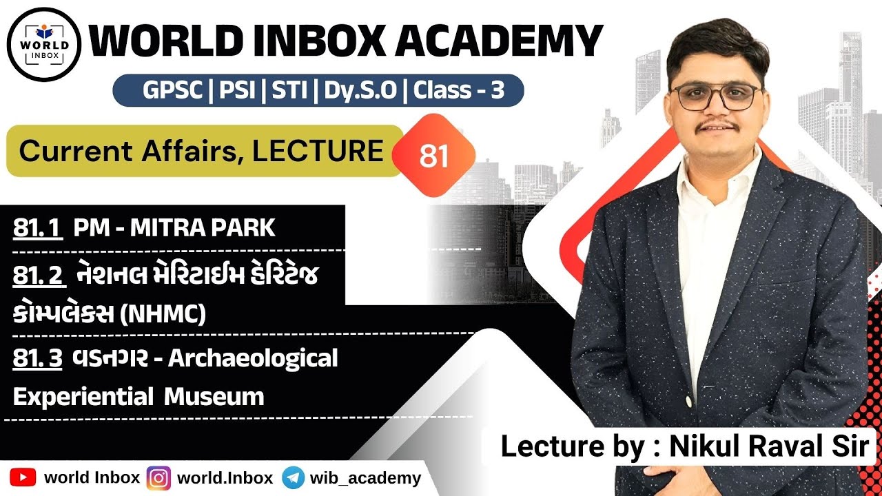 Current Affairs 2025 | Part - 81 | Lecture By Nikul Raval | World Inbox ...