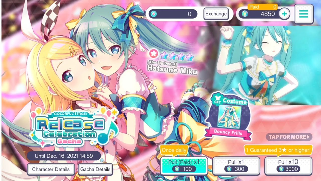 Release Celebration Gacha (10x) | Hatsune Miku Colorful Stage - YouTube