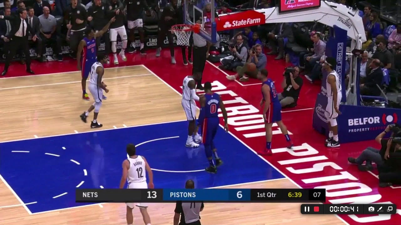Jarrett Allen Blocks Blake Griffin vs. Pistons [18.10.18.] - YouTube