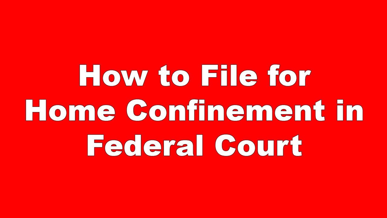 How People are Filing in Federal Court to Transfer From Prison to Home ...