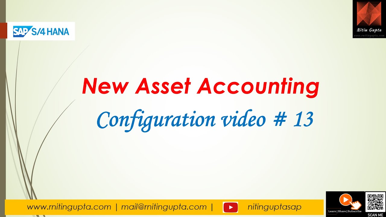 SAP New Asset Accounting - Configuration Session 13 - YouTube