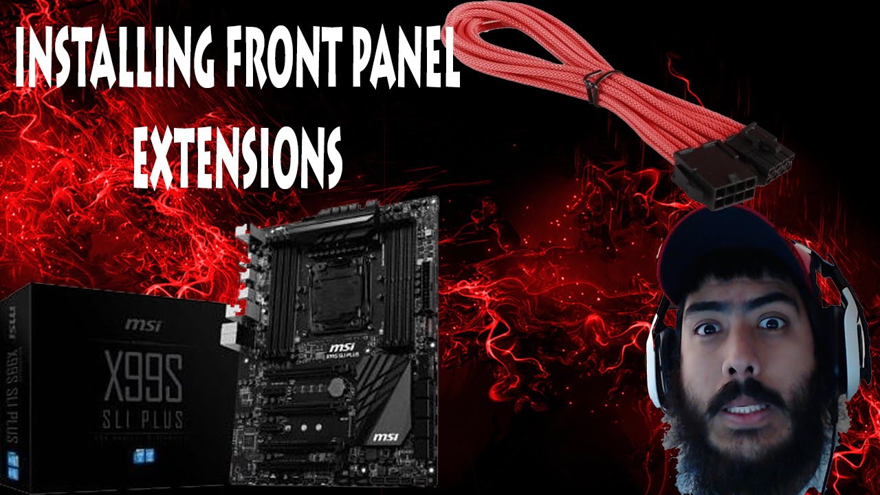 X99 Comp adding Red front panel Cables - YouTube