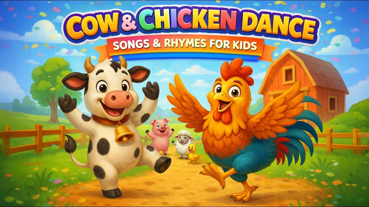 Cow and Chicken Barnyard Dance Song 🐄🐔 | Moo Moo Hop Kids Action Song ...