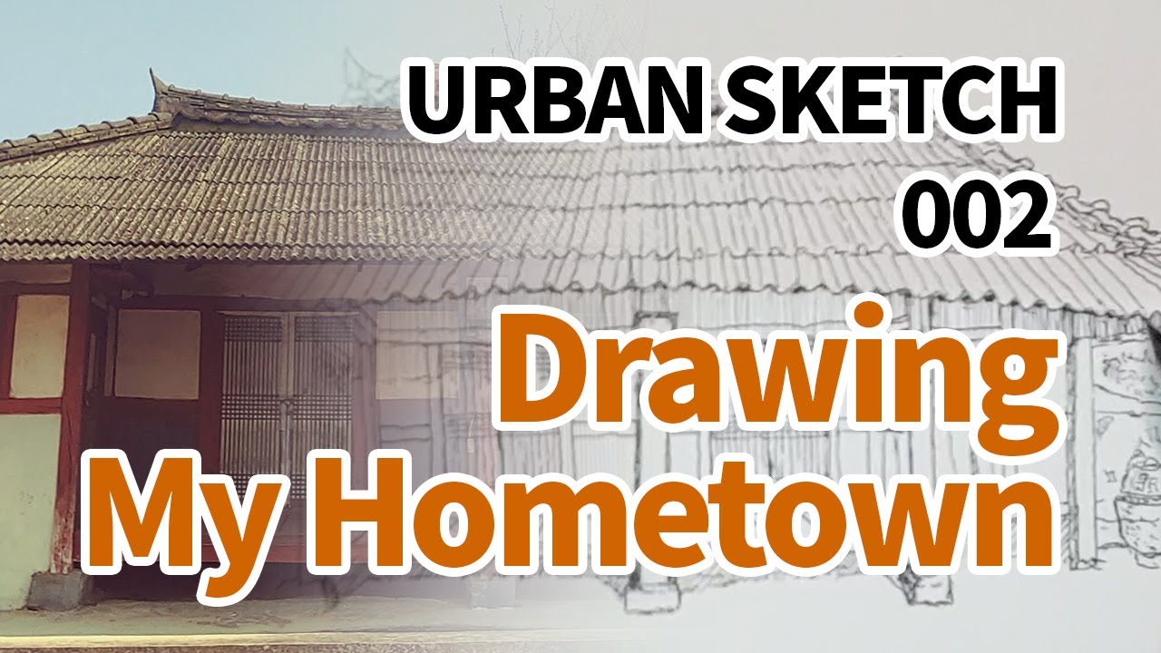 Urban Sketch -002- Drawing My hometown house - YouTube