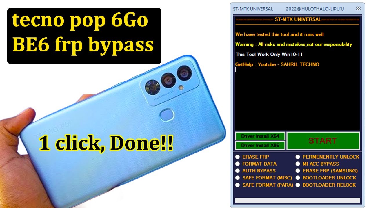 tecno pop 6Go Unlock tool | pop 6, BE6 Google account bypass apps not ...