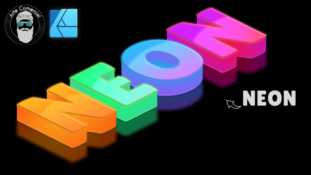 Neon Perspective: Affinity Designer Speed Art - YouTube