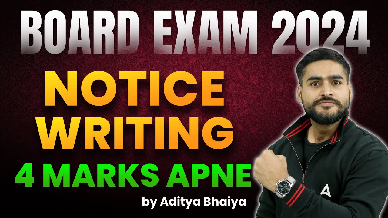 Notice writing | Notice writing class 12 | Notice format class 12 ...