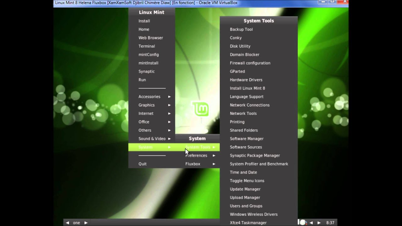 Linux Mint 8 Helena Fluxbox Presentation ( Linux Mint Fluxbox Evolution ...