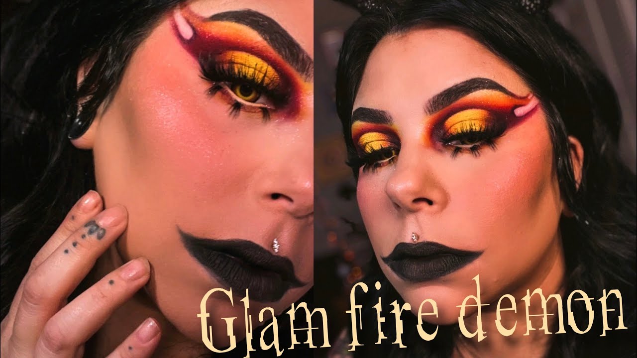 Glam Fire Demon Makeup Tutorial - YouTube