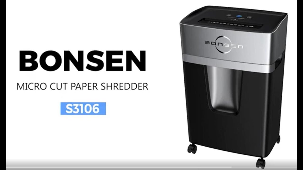Bonsen 10 sheet Micro Cut P5 Shredder S3106 - YouTube