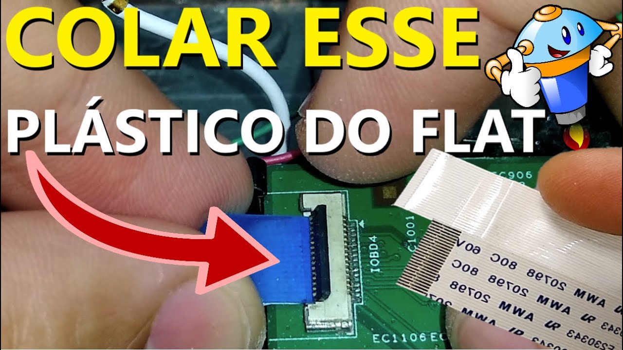 COMO COLAR a "parte azul" consertando CABO FLAT - Mais dicas ...