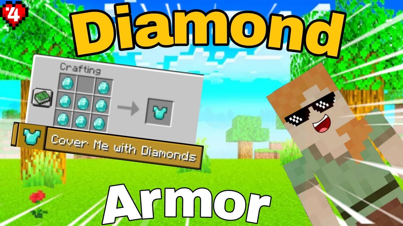 Crafting Full DIAMOND ARMOR! - Minecraft Survival (Episode 4) - YouTube