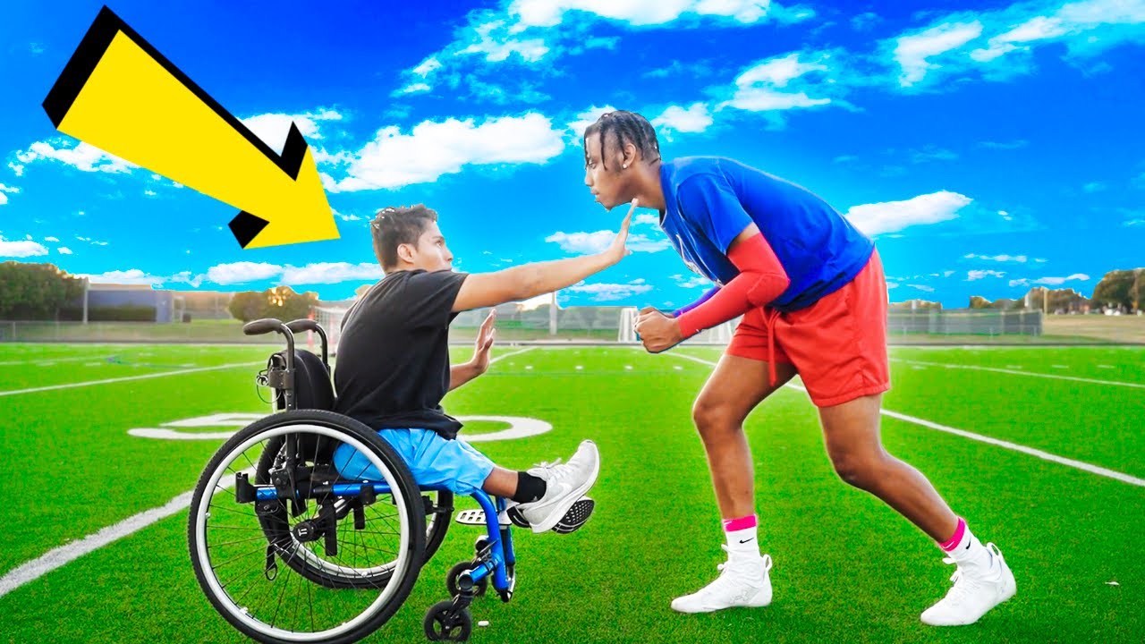 he-pulled-up-in-a-wheelchair-1-on-1-s-football-youtube