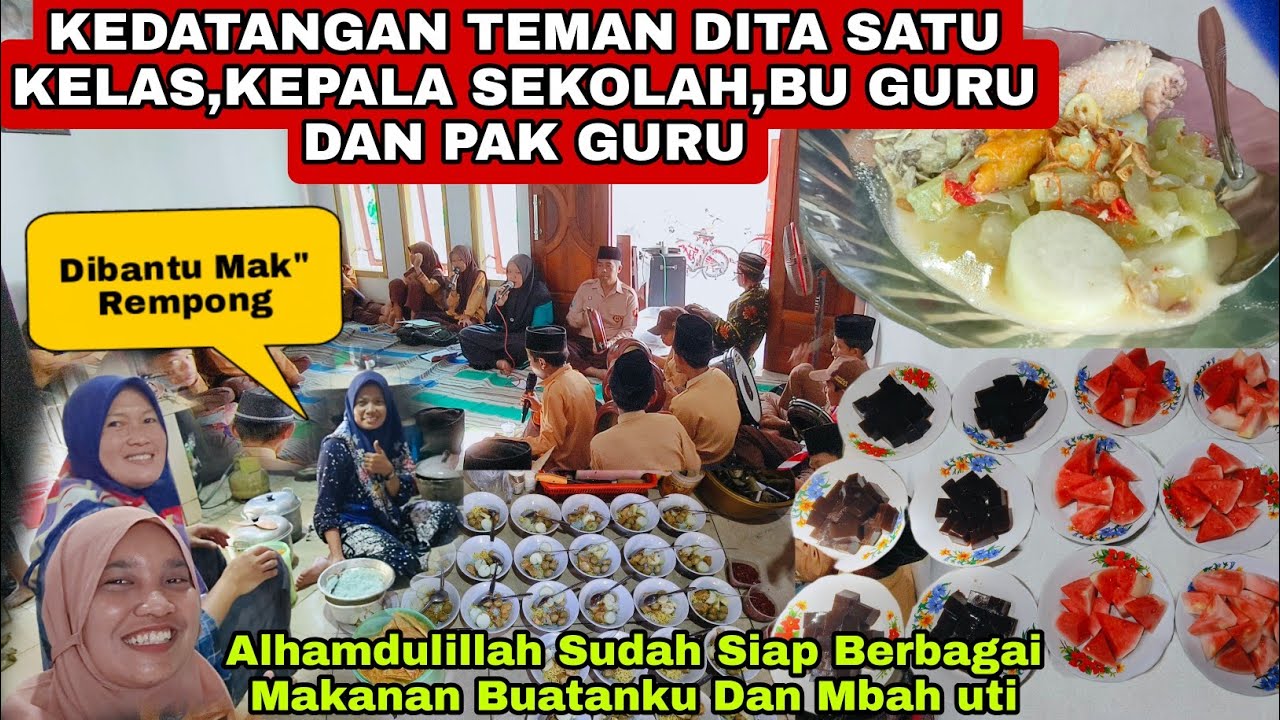 KEDATANGAN TEMAN 1 KELAS,KEPALA SEKOLAH,BU GURU DAN PAK GURU ADA ACARA ...