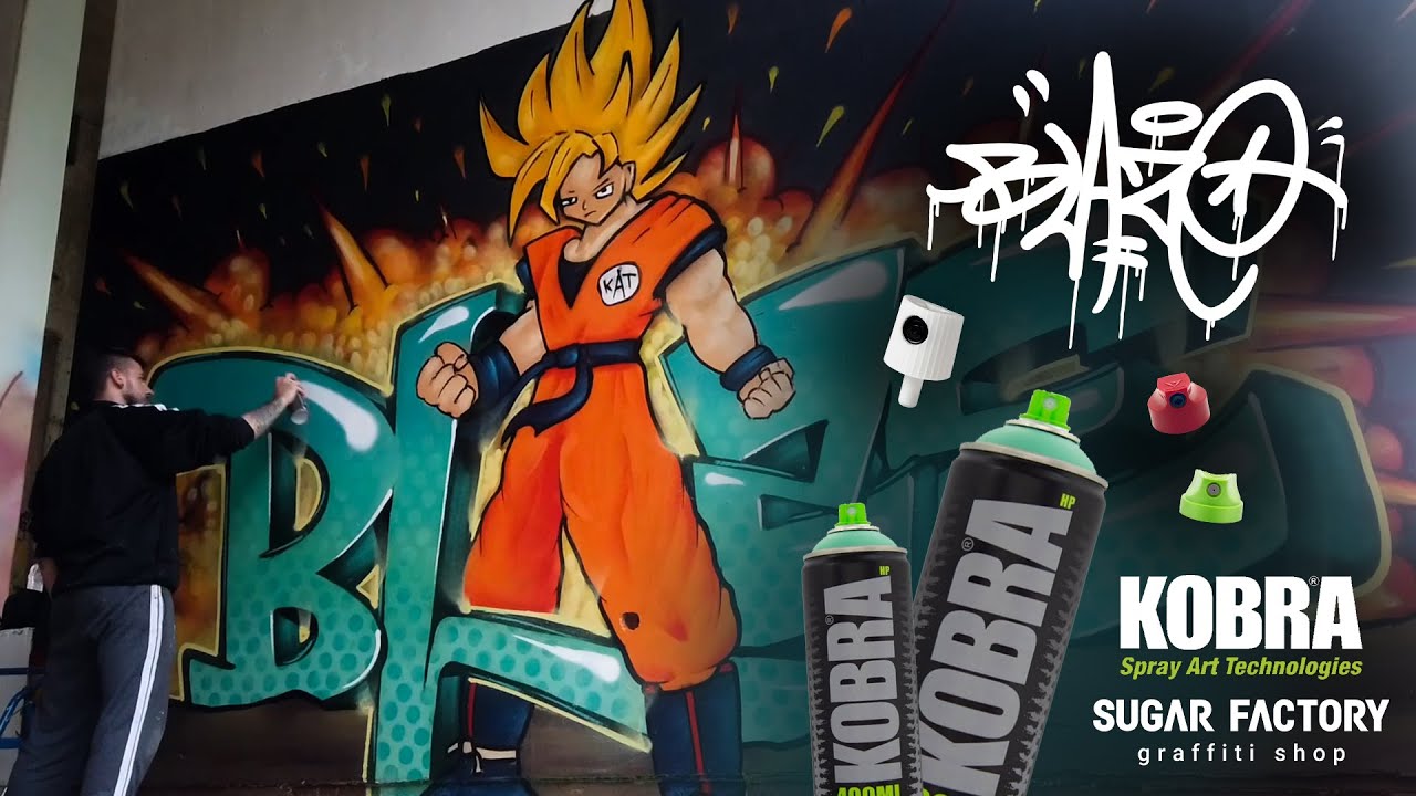 GOKU 💥 Dragon ball Z 💥GRAFFITI painting by Blaze - YouTube