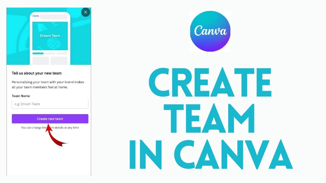 How to Create Team in Canva (2024) | Canva Team Tutorial - YouTube