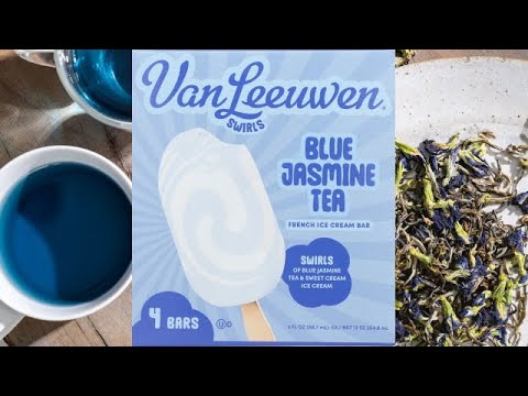 Van Leeuwen Blue Jasmine Tea Ice Cream Bar Tasting - YouTube