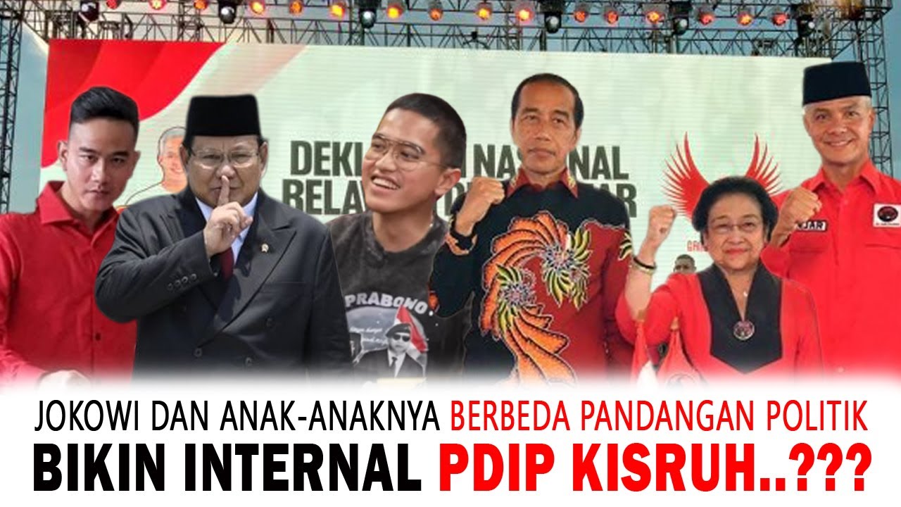 JOKOWI DAN ANAK-ANAKNYA BERBEDA PANDANGAN POLITIK. BIKIN INTERNAL PDIP ...