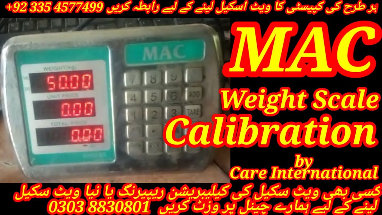 MAC Price Computing Weight Scale Calibration Setting by Care ...