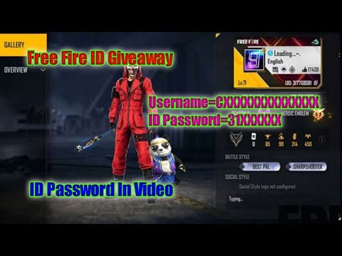 Free Fire ID Password Giveaway🎁 🎁 || Live Free Fire ID Password ...