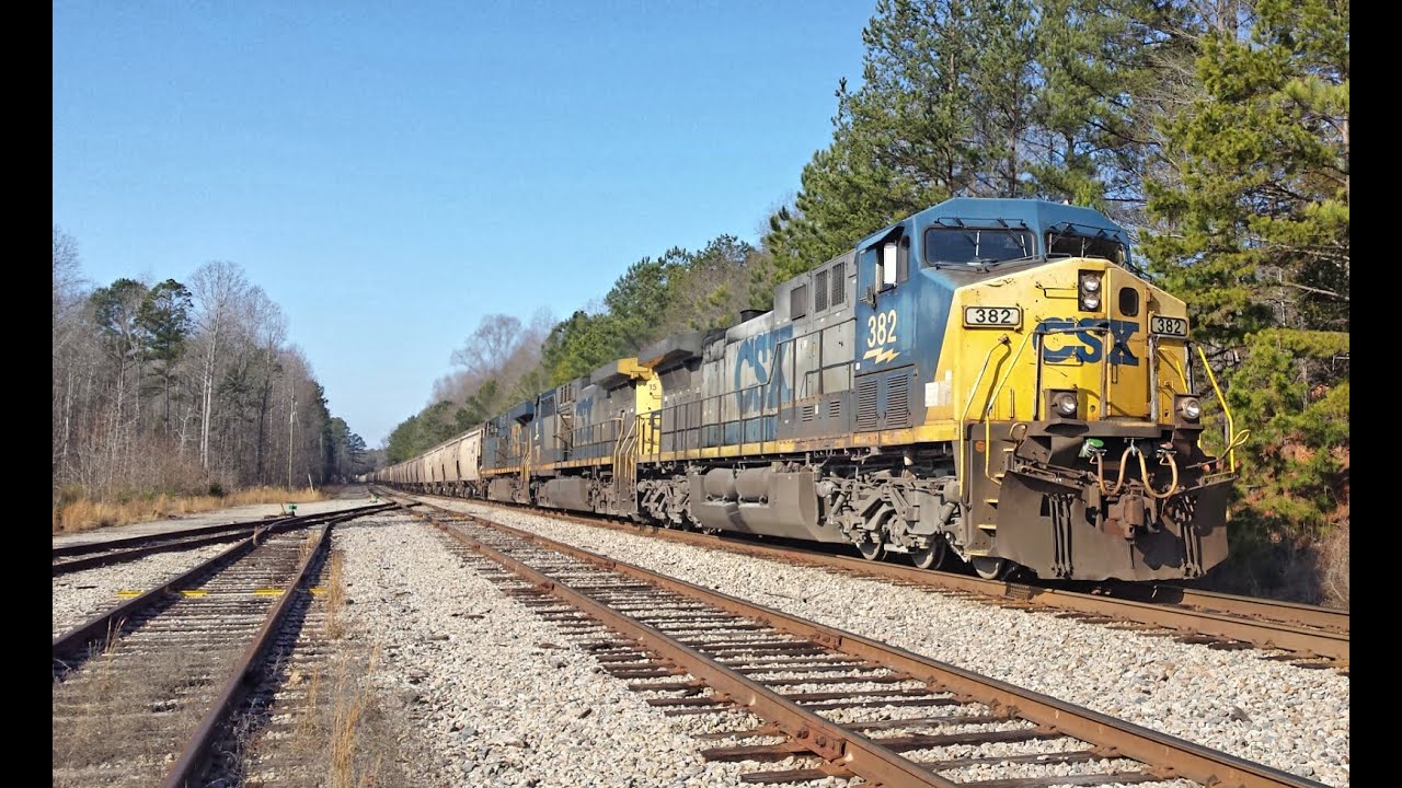 CSX Corn Train G154 With CSX Leader 382 At Catawba SC On The CSX Monroe ...