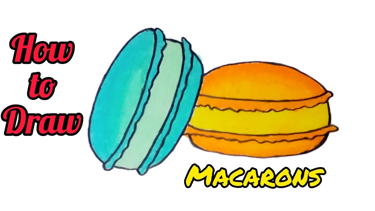 How to Draw Macarons|| Cara menggambar Macarons|| Super Easy|| SVS Art ...