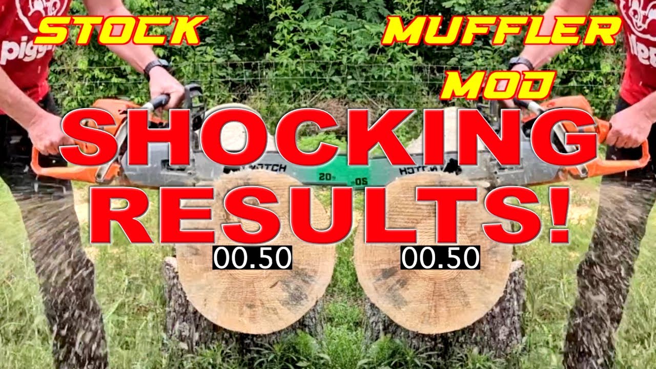 Husqvarna 562xp stock vs muffler mod - YouTube