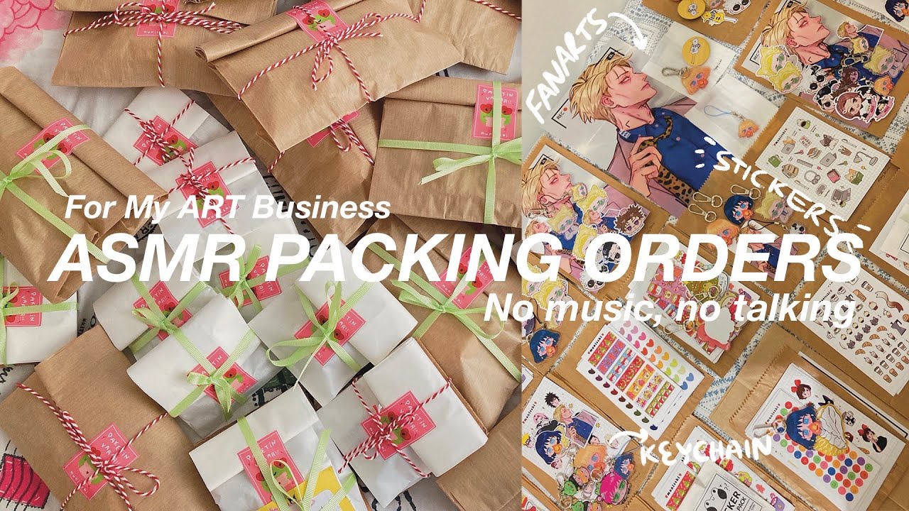ASMR Packing Orders For My Small Business 📦| no music or talking ...