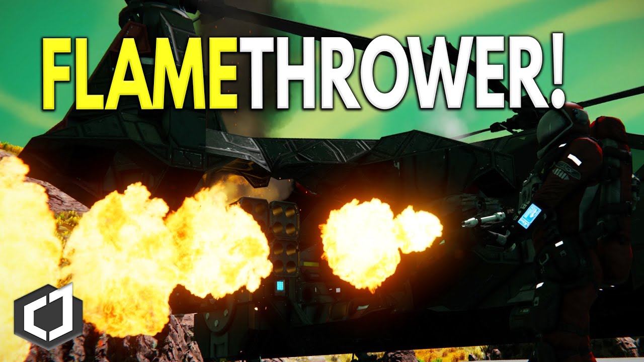FLAMETHROWER Weapon! - Space Engineers Mods - YouTube