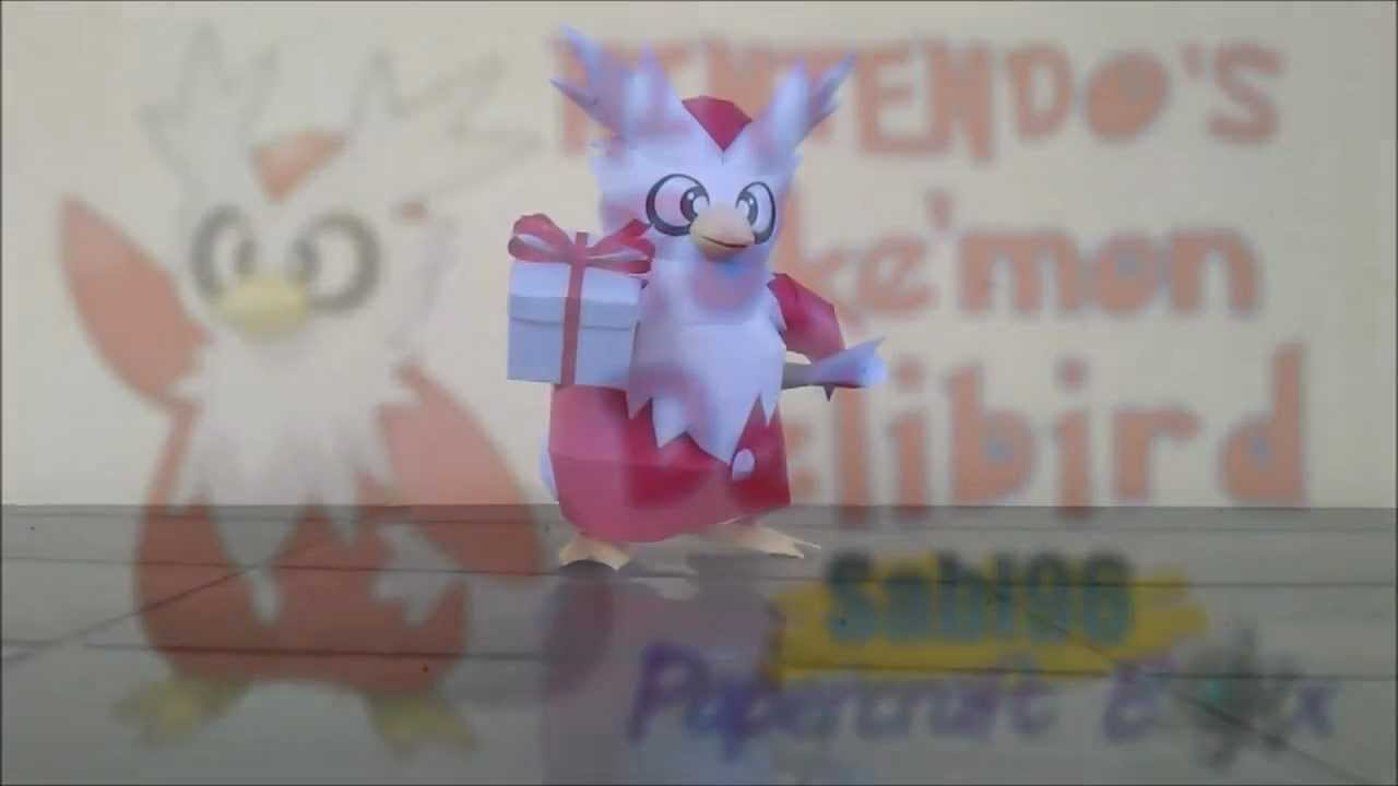 Sabi96 Papercraft Box - Pokemon - Delibird - YouTube